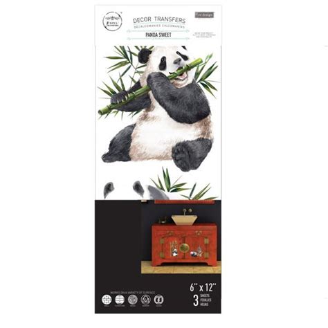 Panda Sweet Redesign With Prima Rub On Small Transfer For Etsy