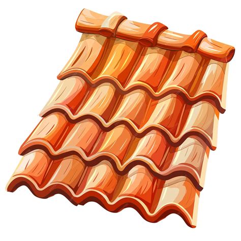 Un Dibujo De Un Techo De Teja Con Una Imagen De Una Teja Vector