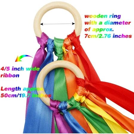 3 Pieces Rainbow Hand Kite Ribbon Runner Wrist Ribbons Ribbon Wind