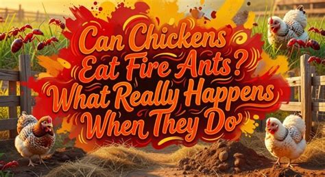 Can Chickens Eat Fire Ants What Really Happens When They Do