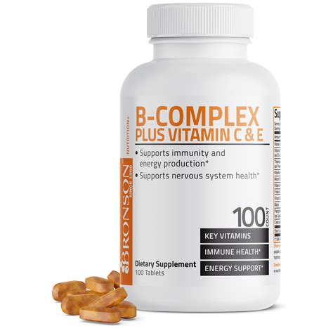Vitamin B Complex With Vitamins C And E 100 Tablets Vitamins