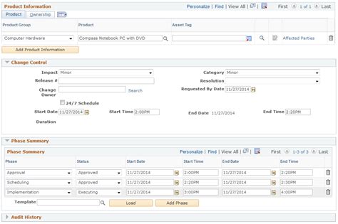 Managing Basic Change Request Information