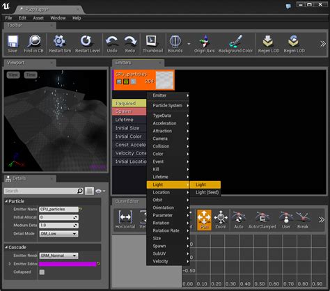Particle Lights Unreal Engine Documentation