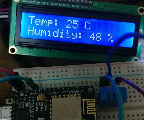 Esp8266 Weather Server With Lcd Display Open Browser Lcd Weather