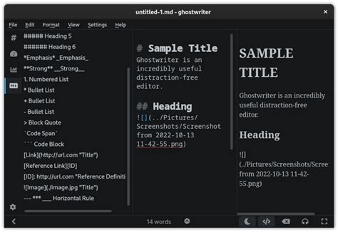 Ghostwriter Markdown Editor For Distraction Free Writing