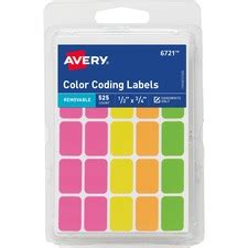 Avery Removable Neon Color Coding Labels