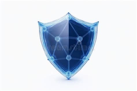 Abstract Shield Composed Of Connected Network Nodes Symbolizing It