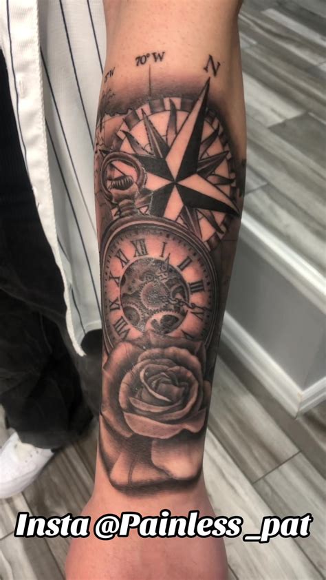 Compass And Clock Tattoos Compassclock Tattoo Find Your True North