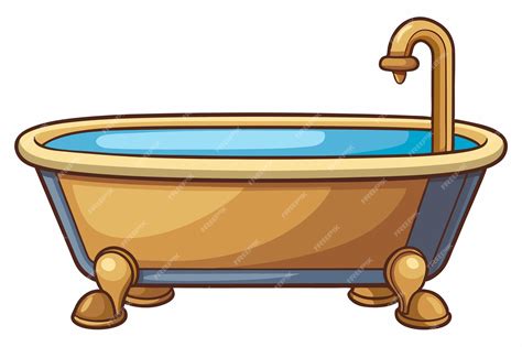 Bath Tab Vector Illustration Isolated On A White Background Premium
