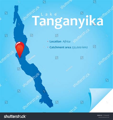 Map Lake Tanganyika Vector Illustration Stock Vector Royalty Free