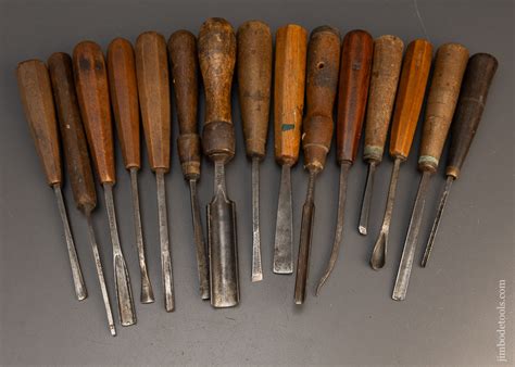15 Assorted Carving Chisels Gouges 116533 Jim Bode Tools