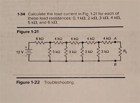 Solved 1 34 Calculate The Load Current In Fig 1 21 For Each Chegg Com