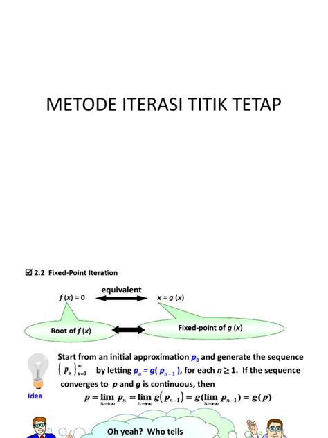 Metode Iterasi Titik Tetap Pdf Theorem Applied Mathematics