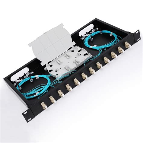 Lc Om3 12 Duplex 24 Port Fiber Enclosure Rack Mount Fiber Box Multimode