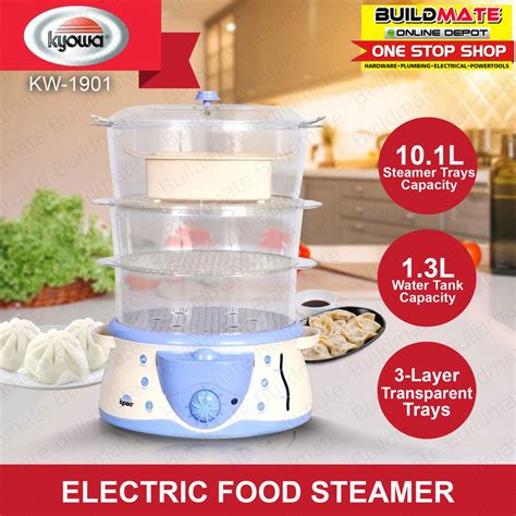 Kyowa Automatic Electric Steamer Steam 800w 3 Layers With Water Refill