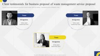 Waste Management Service Proposal Powerpoint Presentation Slides PPT Sample