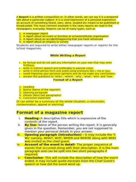 Report Writing Class 12 2024 25 Pdf Hospital Nonviolence