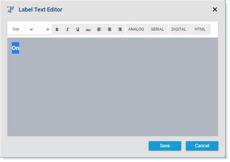 Label Text Editor