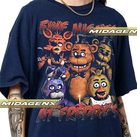 Five Nights At Freddy S Vintage Fnaf Bootleg Game T Shirt Fitfuel Gear