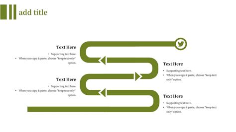 Green And White Logo With Arrow Process Diagram Google Slide Theme And Powerpoint Template