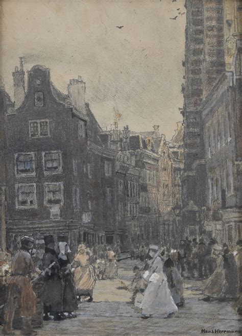 Hans Herrmann Watercolours And Drawings For Sale A View In Amsterdam