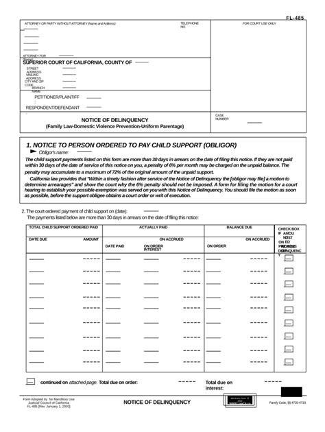 Delinquency Notice Template