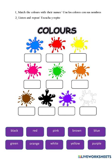 Colours Free Interactive Worksheets 878507