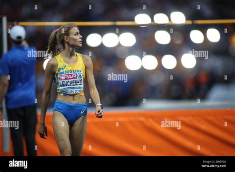 Yuliya Levchenco Participating In The High Jump At The European