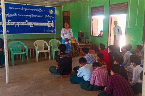 မင်းဘူးမြို့ အိမ်ယာ အခြေခံပညာ အထက်တန်းကျောင်းခွဲ၌ လူငယ်စကားဝိုင်းကျင