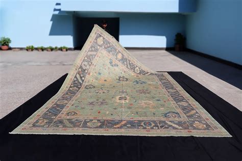 10x14 Gray Oushak Rug Afghanu