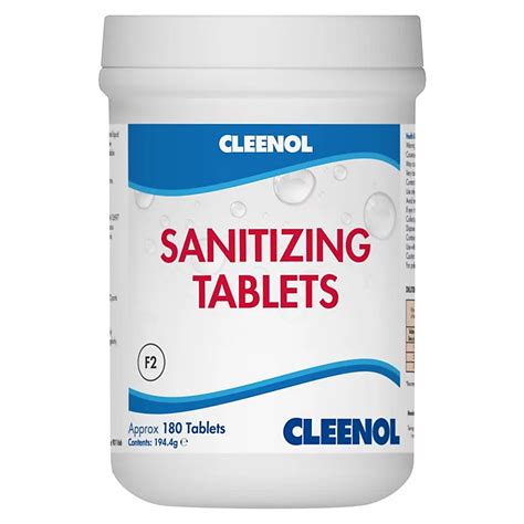Cleenol 0625346 Sanitizing Bleach Tablets Set Of 180 Diy At Bandq