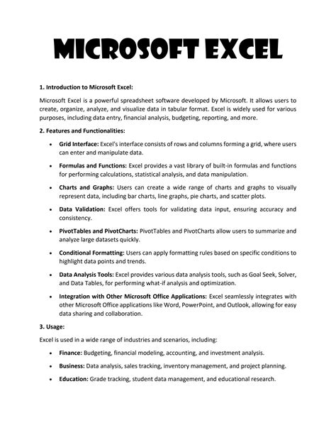 Solution Microsoft Excel Detailed Notes Studypool