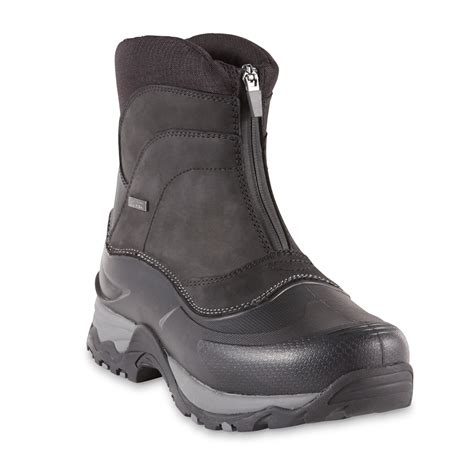 Elk Woods Mens Trenton Black Waterproof Winter Boot