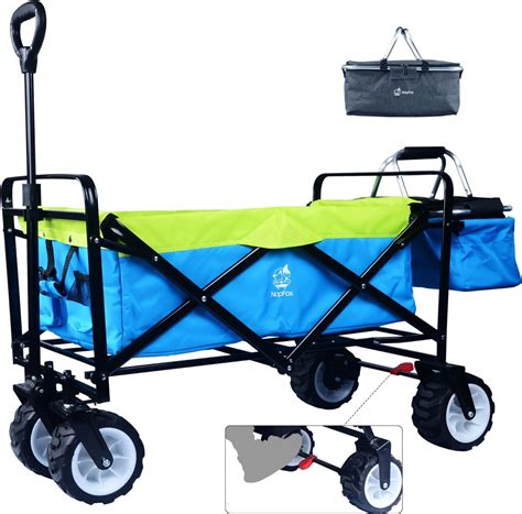 90l Wagons Carts Foldable For All Terrain Portable Beach Wagon With
