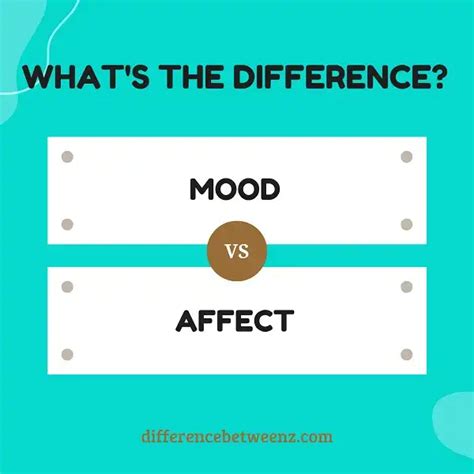 Difference Between Mood And Affect Difference Betweenz