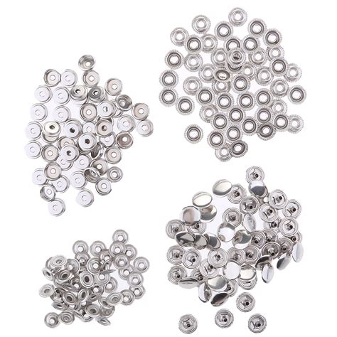 100pcs Stainless Steel Fastener Snap Silver Button Vicedeal