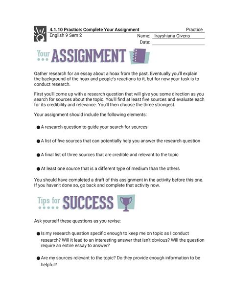 4110 Practice Complete Your Assignment Practice 41 Practice Complete Your Assignment