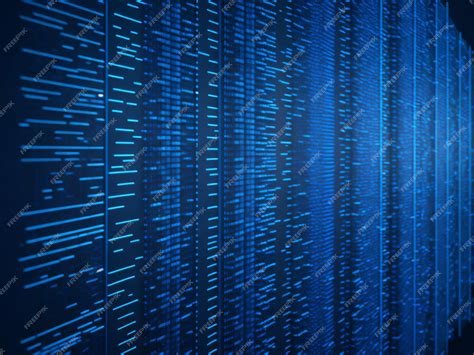 Premium Photo Blue Digital Binary Data On Computer Screen Background