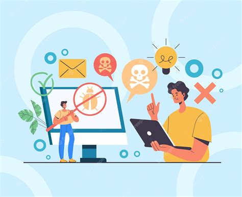 Premium Vector Bug Tester Virus Searching Teamwork Concept