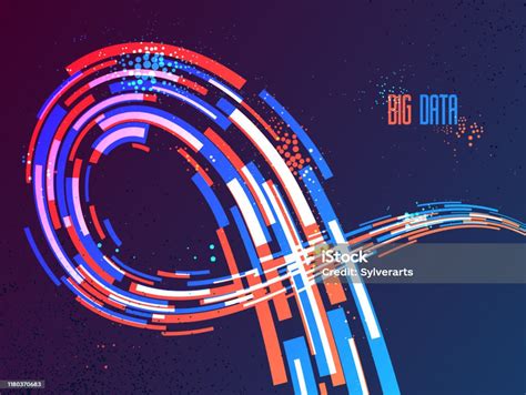 모션 벡터 배경 기술 또는 과학 테마 추상화 디자인 요소 광고 또는 포스터 또는 커버를위한 미래 템플릿의 3d 추상 동적 라인 3차원 형태에 대한 스톡 벡터 아트 및 기타