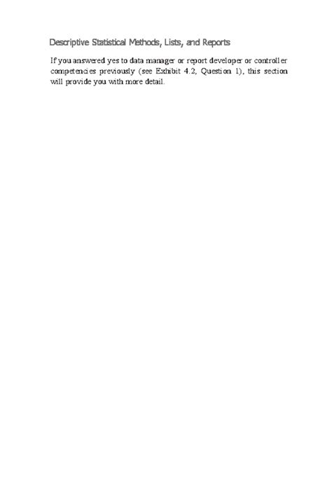 51 Descriptive Statistical Methods Since Popular Terminology Distinguishes Between Lists