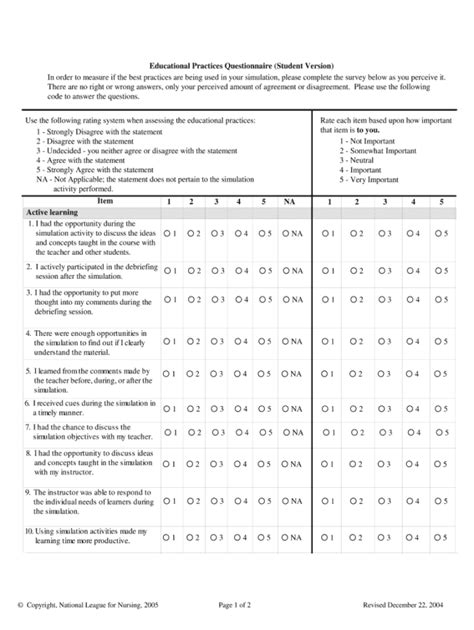 End Of Course Survey Template