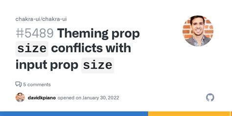Theming Prop `size` Conflicts With Input Prop `size` · Issue 5489