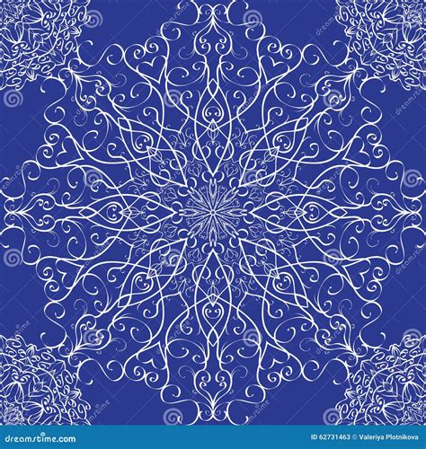 Seamless Texture With Lace Snowflakes Stock Vector Illustration Of