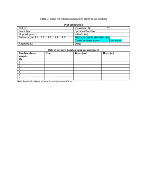 Data Recording Sheets PDF Free Download