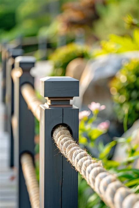 Elegant Post And Rope Fence Ideas For Your Home