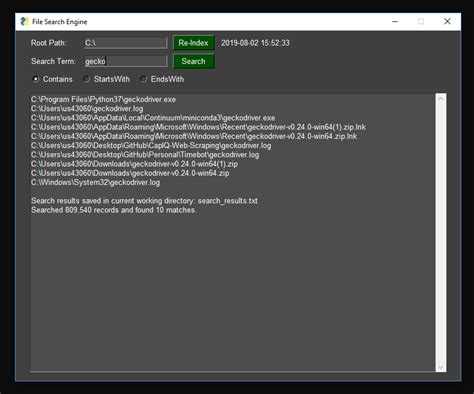GitHub Israel Dryer File Search Engine A Simple GUI Based Utility To Index And Search Local Files
