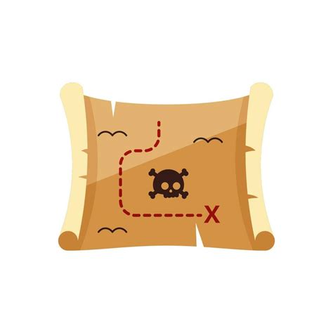 Pirate Treasure Map Vector Vector Art At Vecteezy