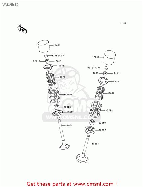 Kawasaki Klx250d4 Klxr 1996 Usa Canada Valves Buy Original Valves