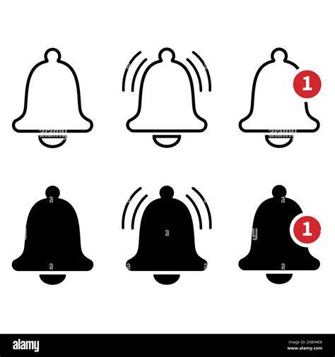 Notification Bell Icons Collection Alarm Or Reminder Sign In Two